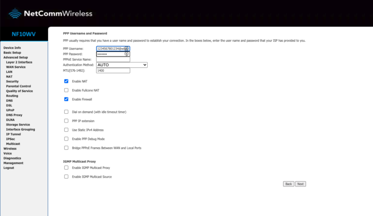 How to setup your NetComm NF10WV modem for nbn FTTN/FTTB