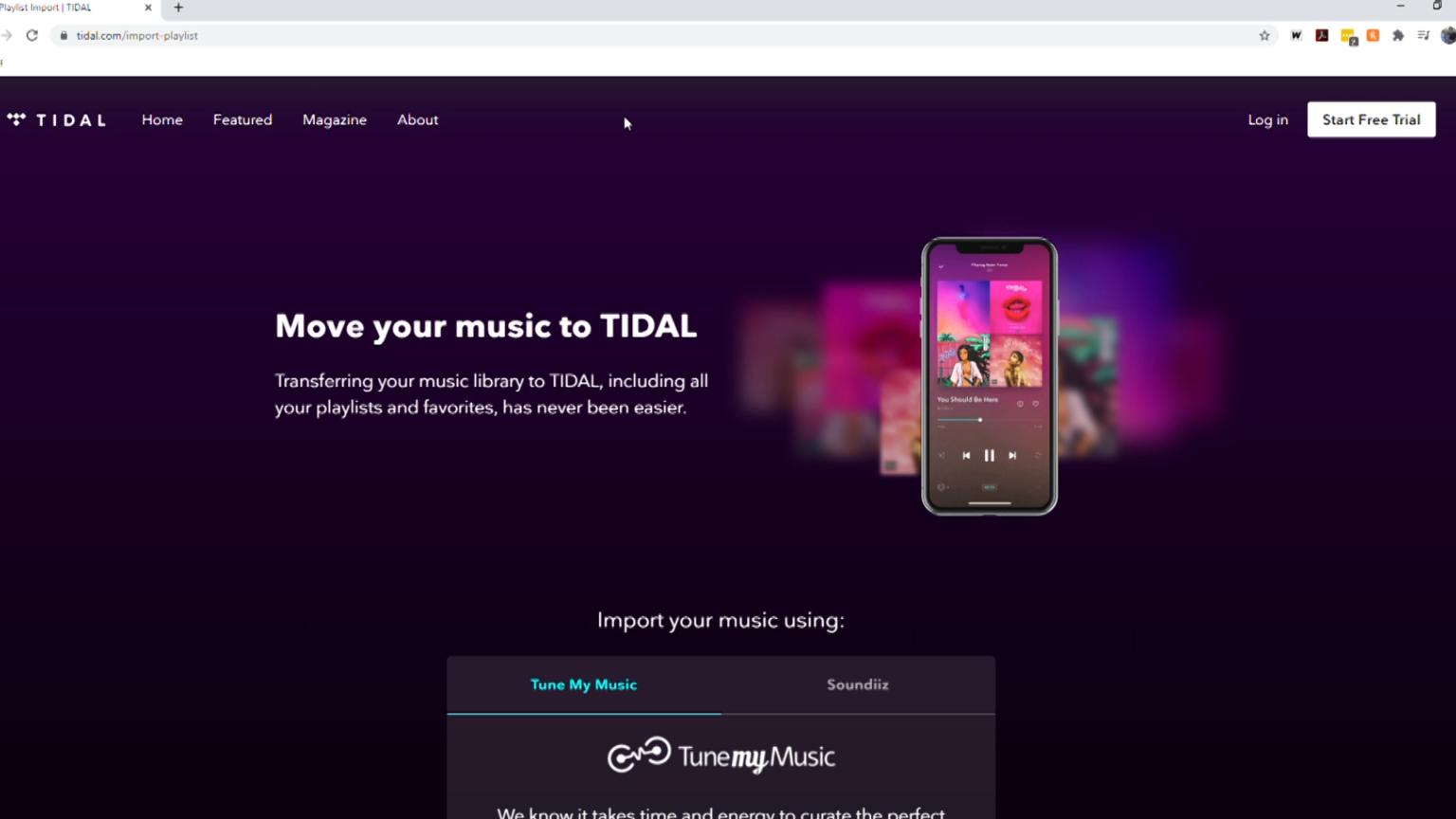 TIDAL: Transfer your existing playlists to TIDAL