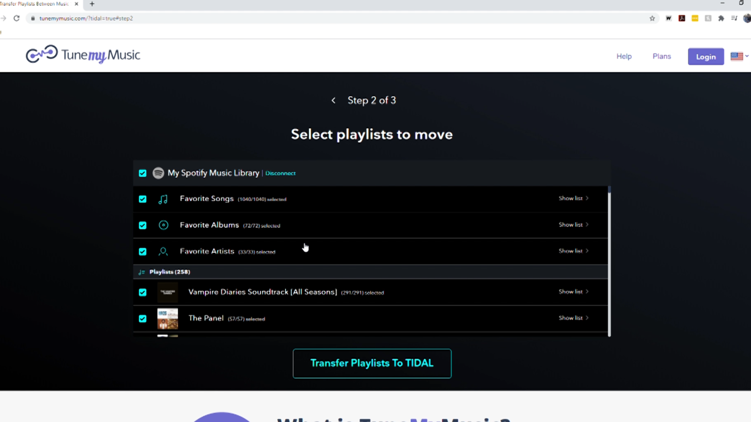 TIDAL: Transfer your existing playlists to TIDAL