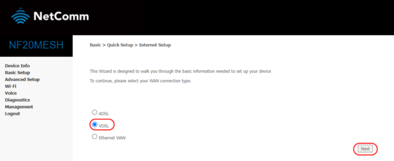 How to setup your NetComm NF20 modem for nbn FTTN/FTTB