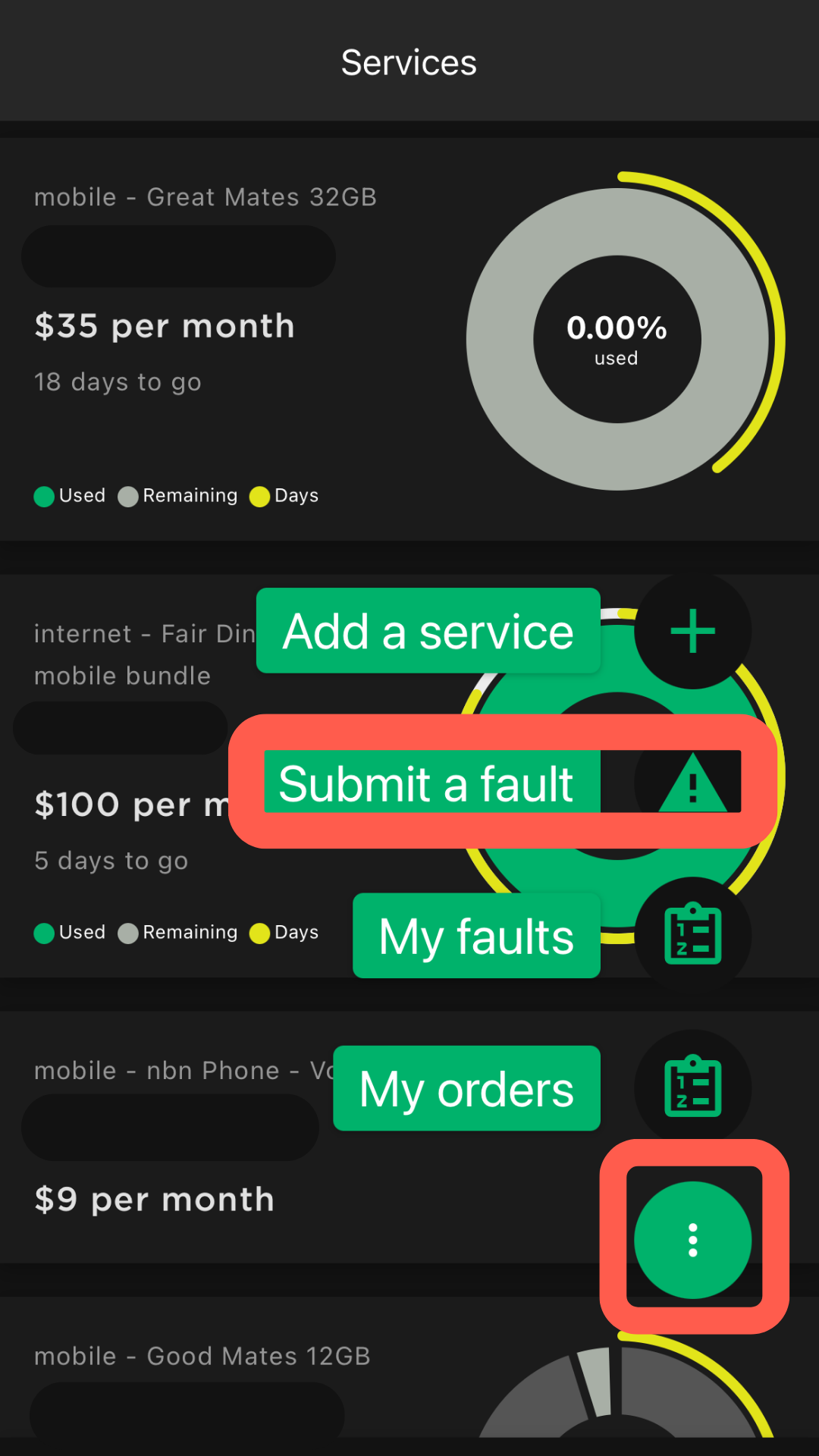 How do I log a fault for my internet service?