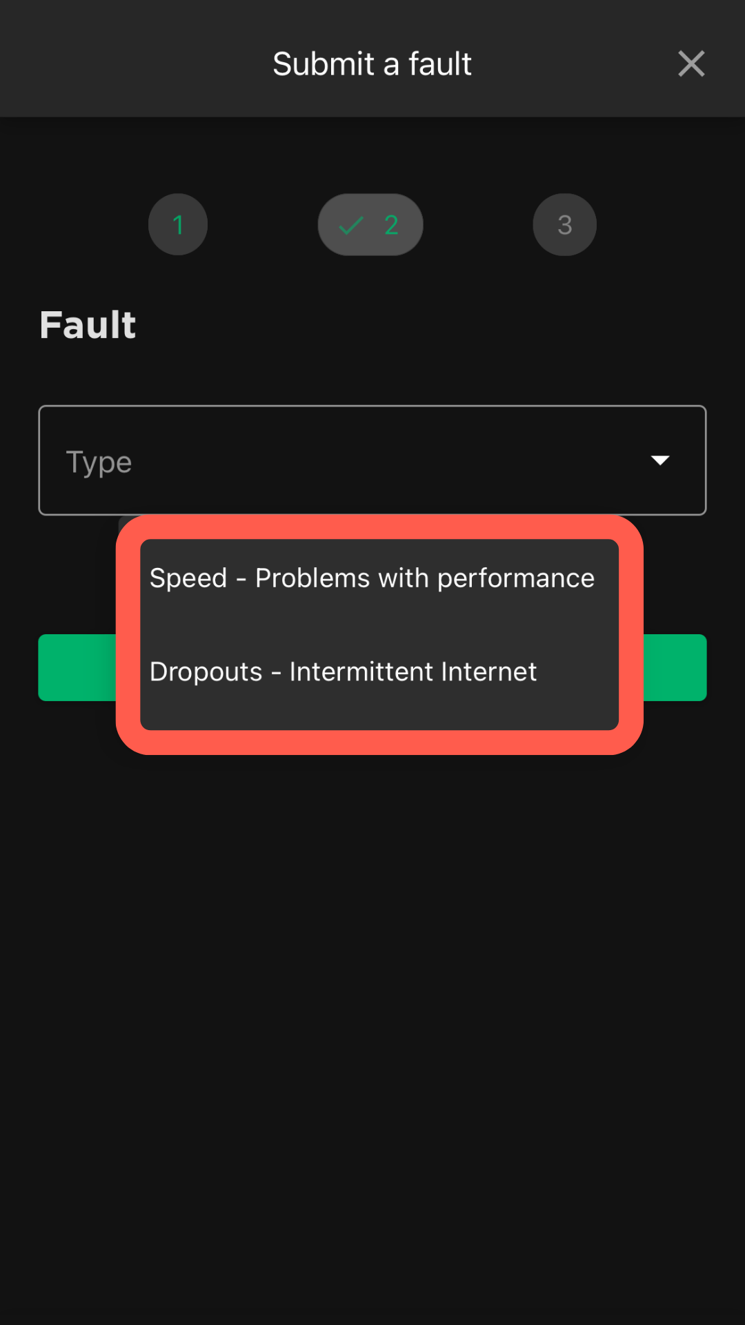 How do I log a fault for my internet service?